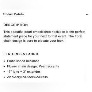 Express | Jewelry | Express Pearl Flower Chain Necklace | Poshmark